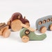 Personalized Wooden Toy Red Dog eco-friendly pull along kids