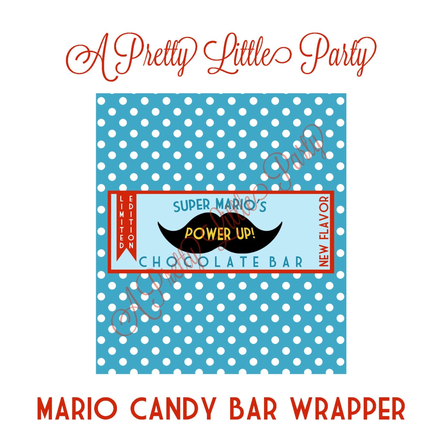 Mario candy bar wrappers Super Mario Mario by aprettylittleparty