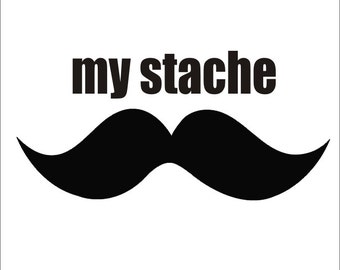 Popular items for mustache vinyl decal on Etsy