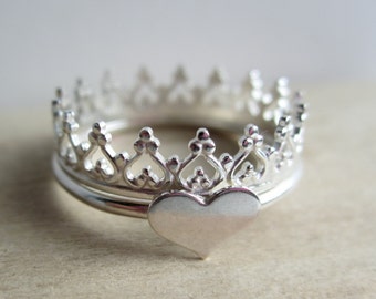 Crown knuckle ring | Etsy