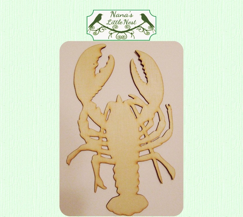 Lobster Wood Cut Out Laser Cut