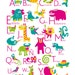 SPANISH Alphabet Poster with animals from A to Z BIG POSTER