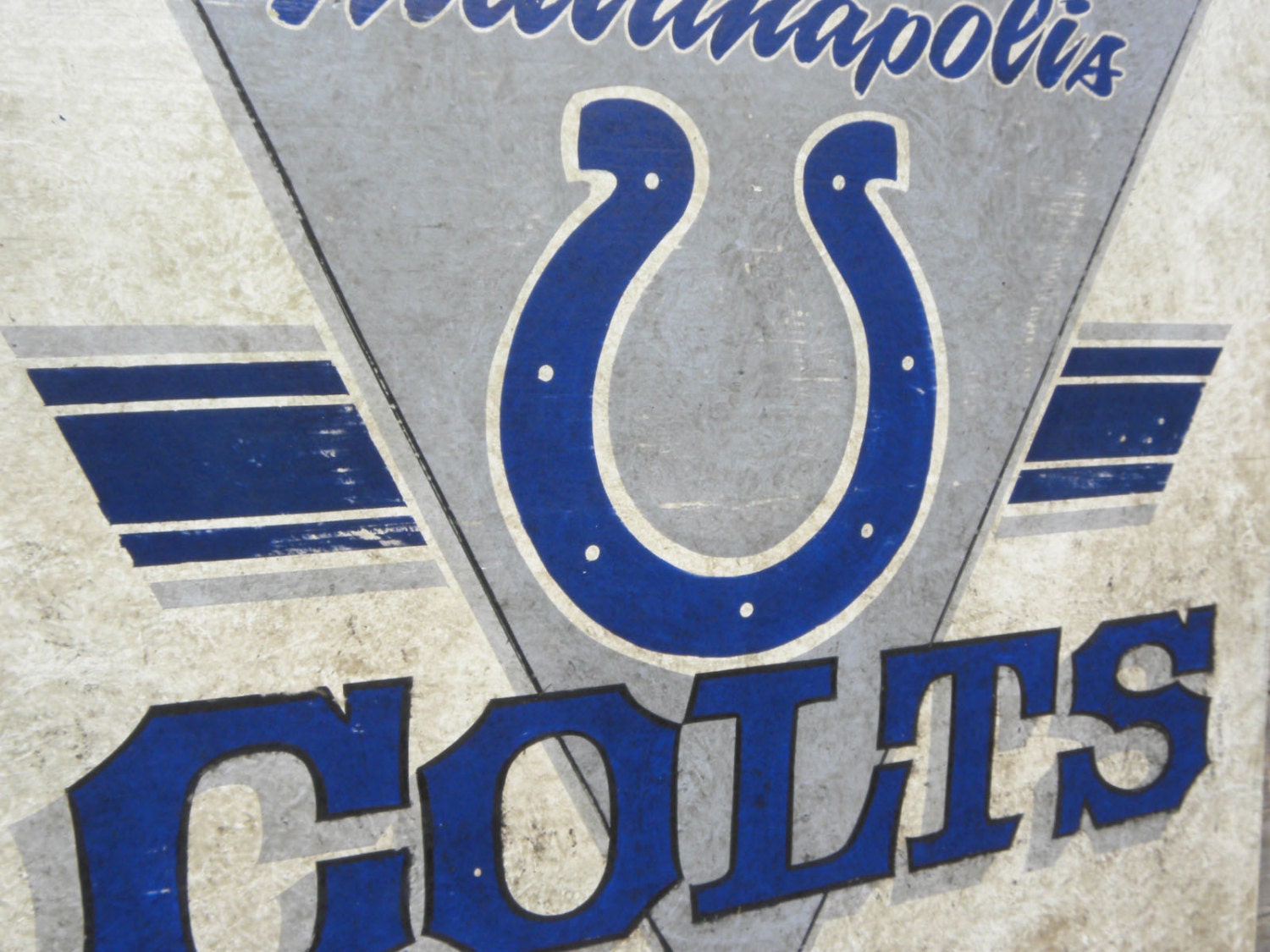 Indianapolis Colts Football Sign original art wall hanging