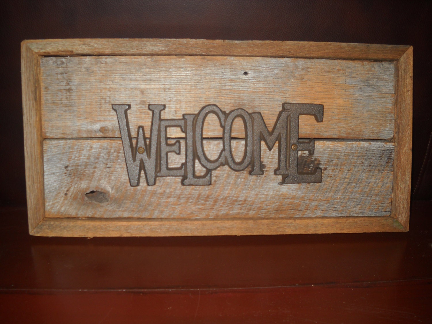 Welcome Sign. Barn wood sign Wall hanging Rustic sign