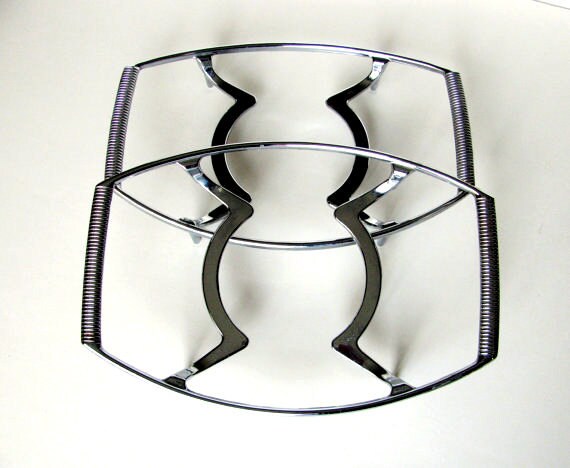 2 Pyrex Casserole Stand Carrier Corning Ware Trivet Serving Caddy 1960 ...