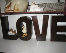 Popular items for chunky wood letters on Etsy