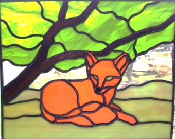 Stained glass fox | Etsy