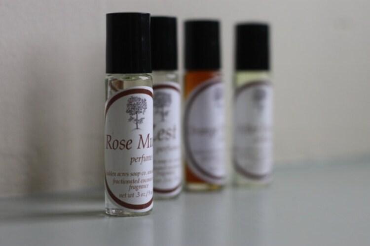 Rose Musk Perfume Oil Roll On Applicator by HiddenAcresSoapCo