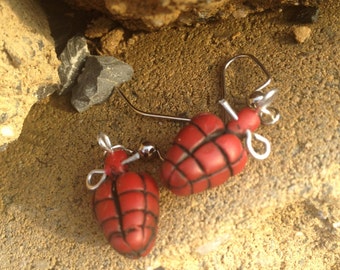 Grenade earrings | Etsy