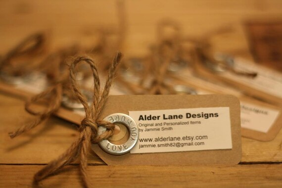 Personalized Pocket Token wedding favor stamped token lucky