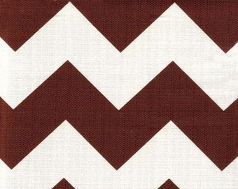 Chevron Fabric Large Zig Zag Pattern Brown 54" Wide Sold By The Yard