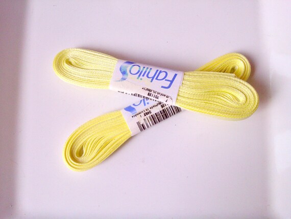 Items similar to Yellow Ribbon, Thin Light Yellow Ribbon, By the yard ...