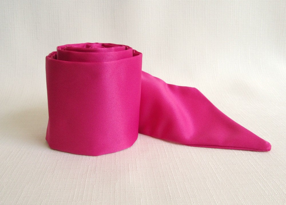 Hot Pink Satin Sash Cerise Pink Bridal Sash Bridal Sash