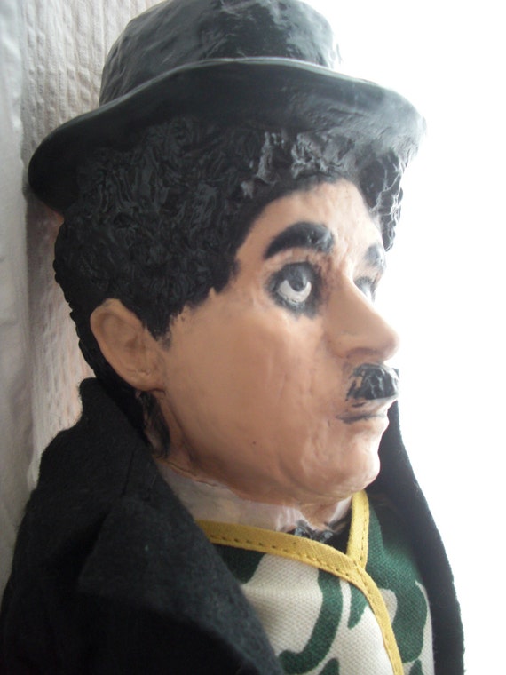 Vintage Charlie Chaplin Doll Toy Puppet by ScoutandForge on Etsy