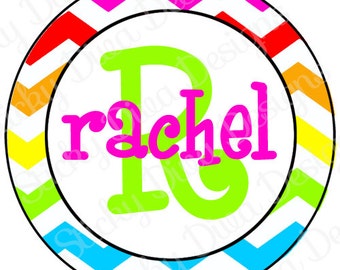 Items similar to PERSONALIZED STICKERS - Custom Chevron and Dots ...