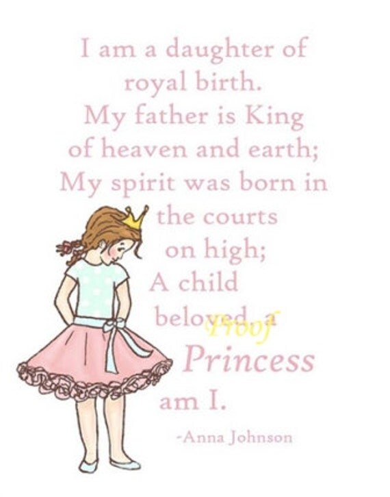 Items similar to 11x14 I am a Princess Art Print on Etsy