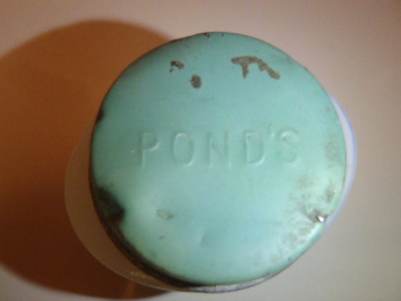 Vintage Ponds Cold Cream Milk Glass Jar