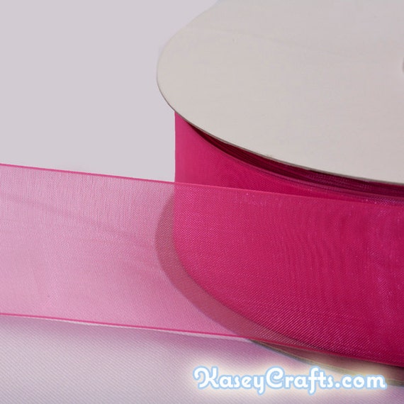 Hot Pink Organza Ribbon Organza Sheer Ribbon Widths