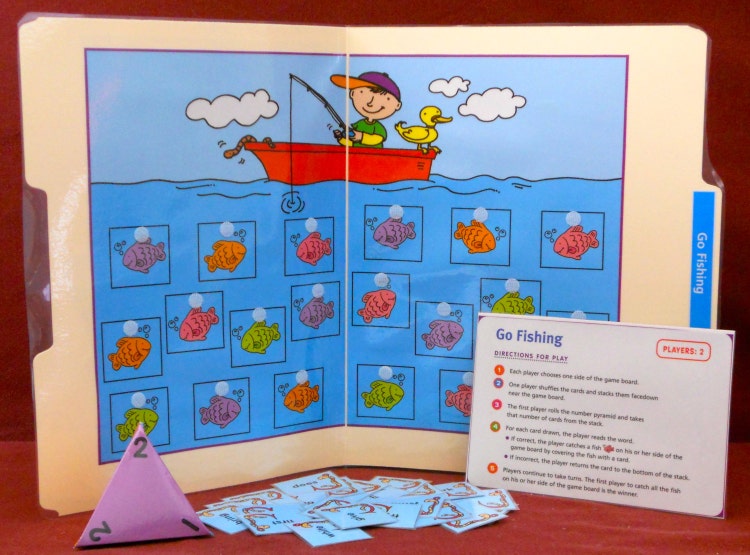GO FISHING Sight Words File Folder Game by NoBatteryReqrdGames