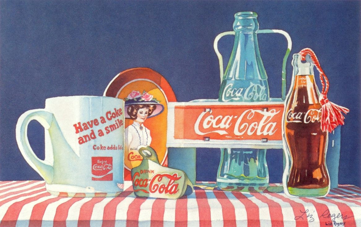 Coke and a Smile Coca Cola Art Print Coke Art Prints