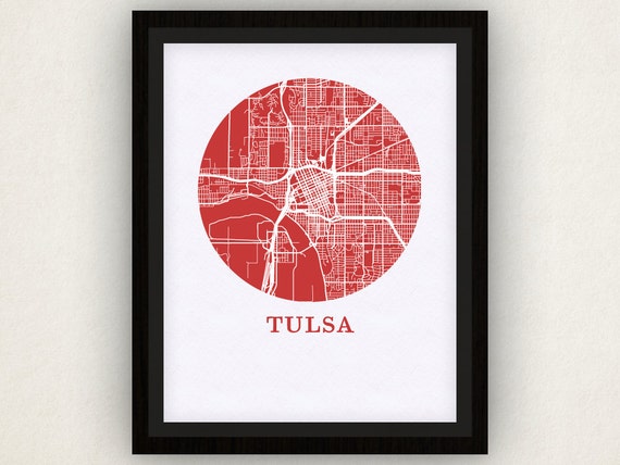 Tulsa Map Print City Map Poster by OMaps on Etsy
