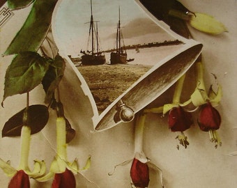 Hand tinted postcard | Etsy