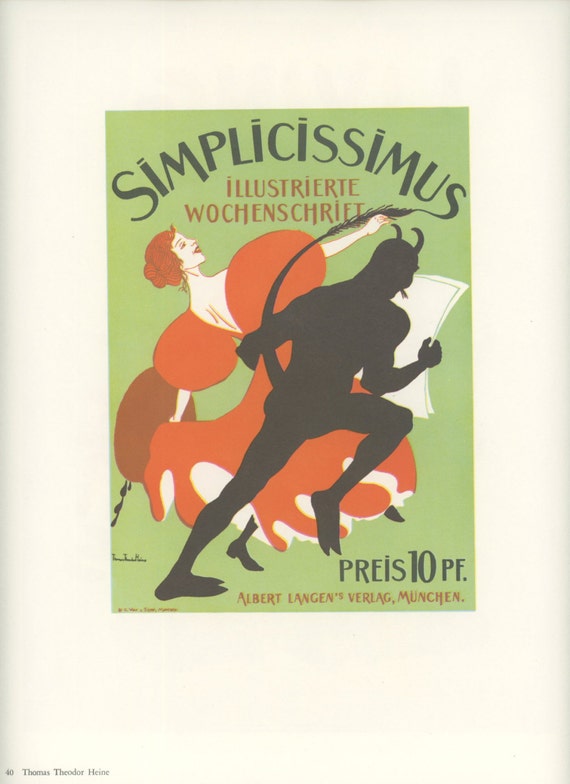 Golden Age German Magazine Simplicissimus Living By KingPaper