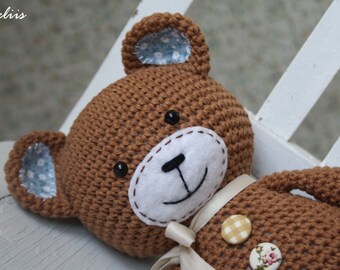 PATTERN Doris the old-fashioned teddy bear crochet by lilleliis