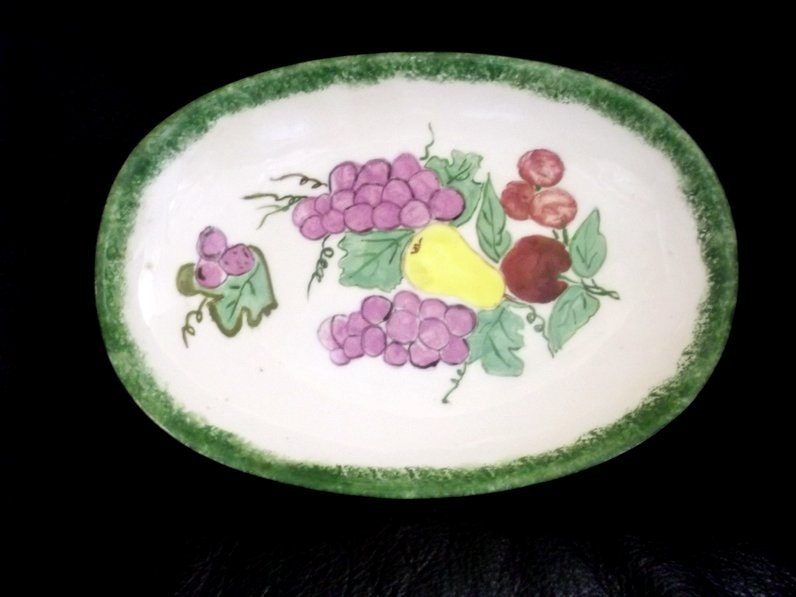 Vintage Platter – Hand Painted Platter – Fruit Platter – Platter ...