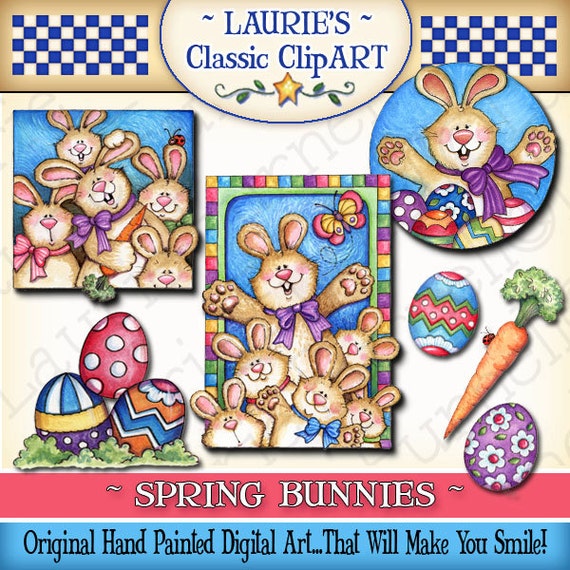 Easter clipart Spring clipart Easter digital art Laurie
