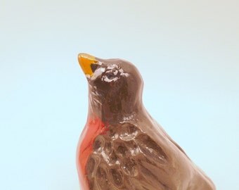 Robin Whistle - One of a Kind Clay Bird Whistle Sculpted & Hand Painted ...