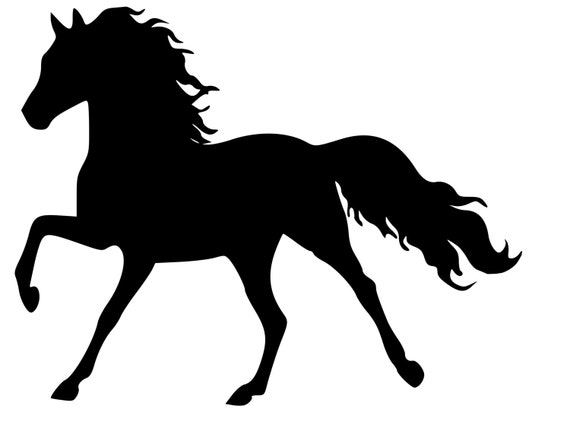Horse sticker-Horse running wall decal 34 x