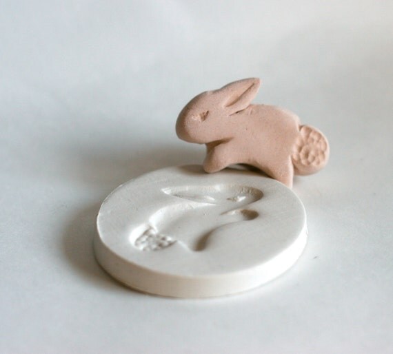 Stamp for Pottery Jumping Bunny Rabbit Tool for Ceramics