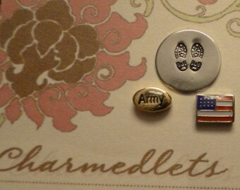 FLOATiNG CHaRMS - HEROES - Army Strong - 3 charms to choose from - hand ...