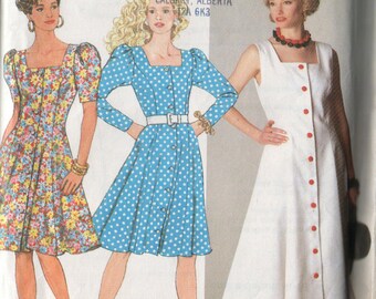 Simplicity 9746, vintage 1990 dress pattern UNCUT, womens sizes 16-24, bust 38-46 FREE SHIPPING ...