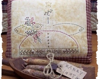 Rest Of My Life-Primitive Stitchery Pattern E-PATTERN-by