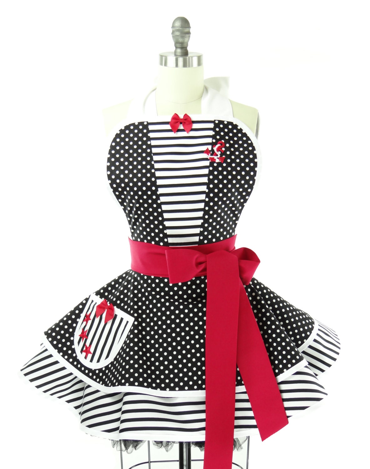 Retro Apron Vintage Apron Style Pin-Up Apron by bambinoamore