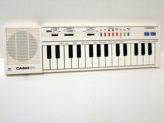 Vintage Casio PT-1 Mini Keyboard Synthesizer Electric Music