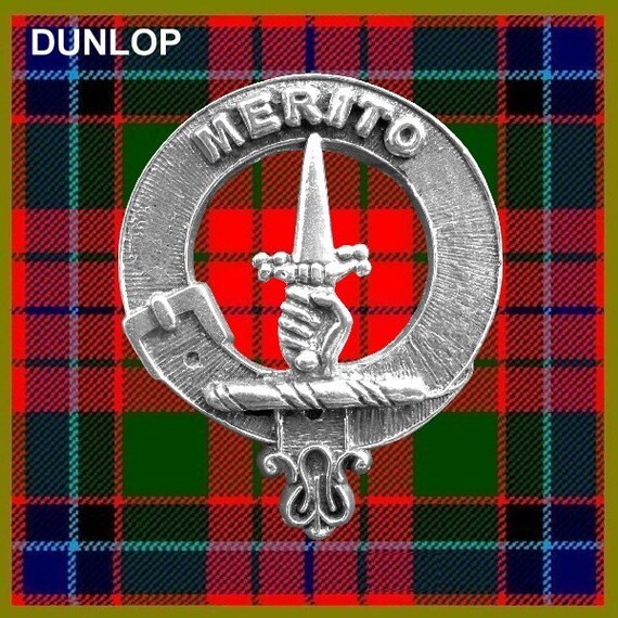 Dunlop Clan Crest Scottish Pewter Cap Badge CB01