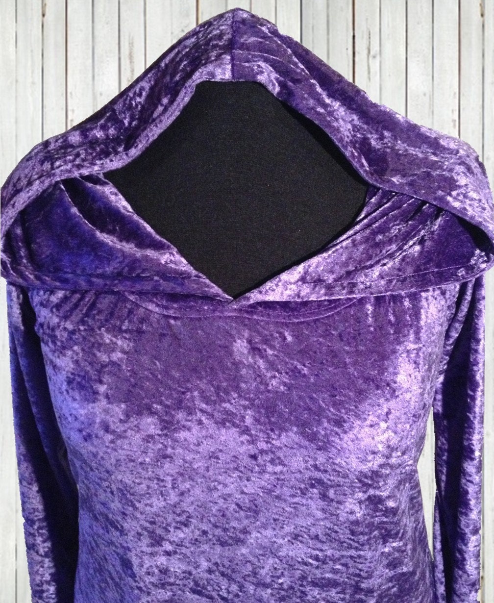 XL Purple Pagan Ritual Robe Dress with Pockets Solstice Wiccan