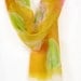 Hand painted silk scarf Lemon Juice /Floral silk scarf/ Bright