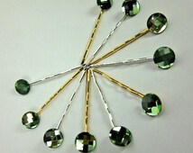 Popular items for crystal hair pins on Etsy