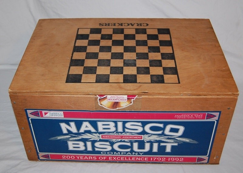 Vintage 1792-1992 Nabisco Cracker Box Nabisco Wooden Crate
