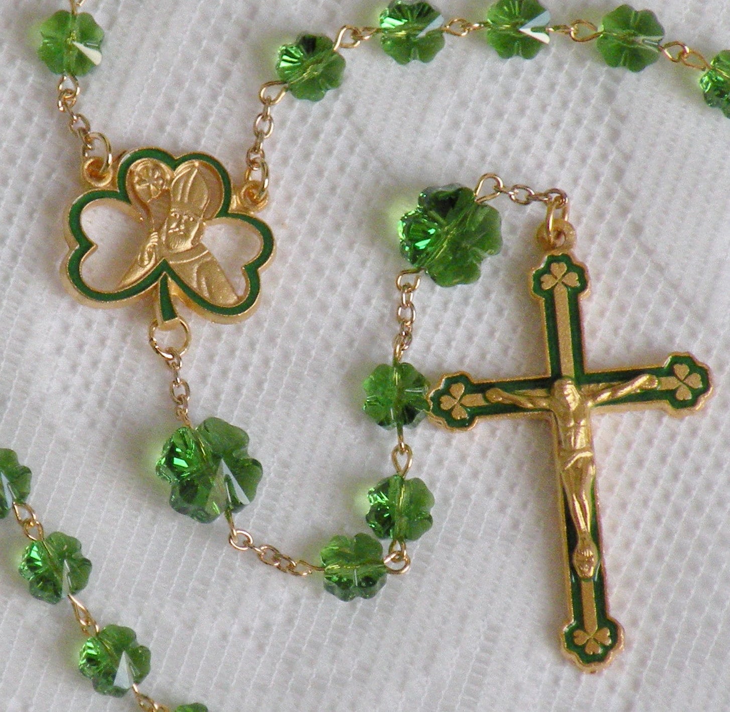 Custom Five Decade Catholic Rosary St. Patrick Irish Rosary