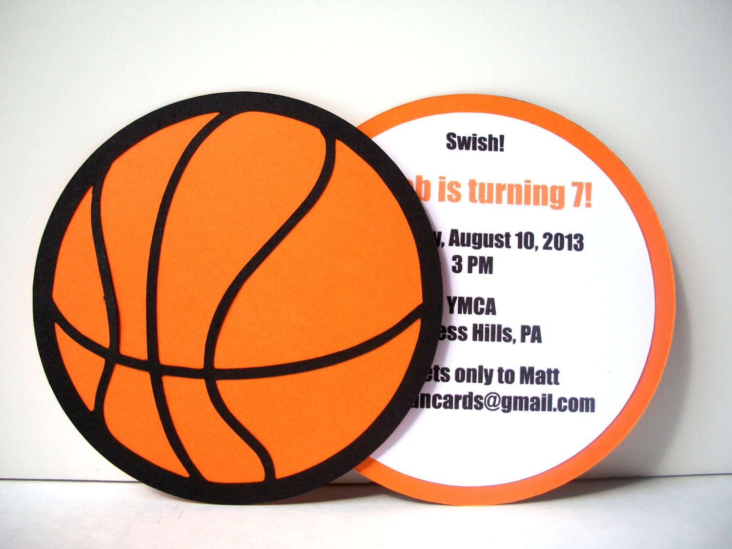 Basketball Invitation Pack of 10
