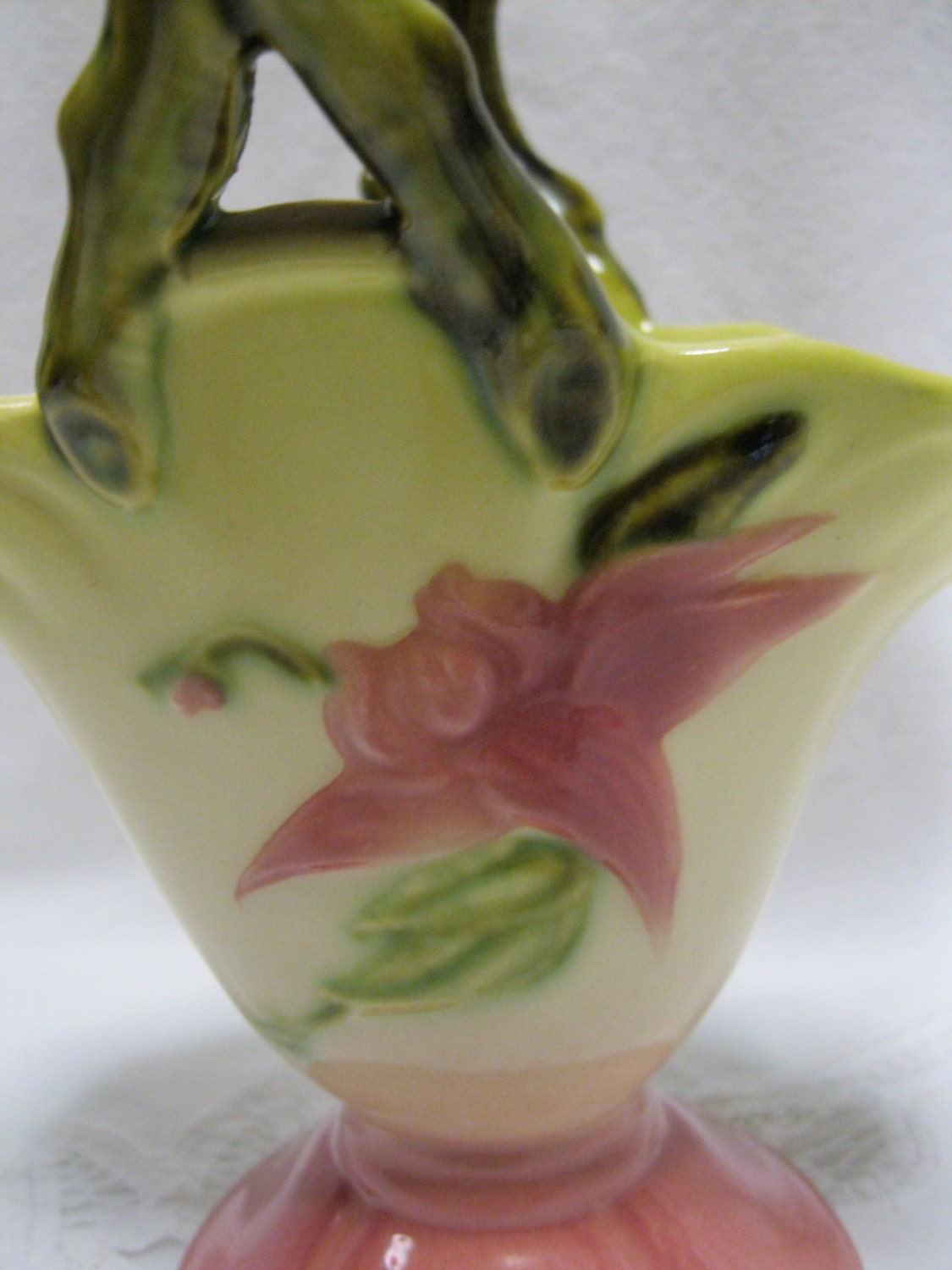 Vintage Hull Basket Woodland Pottery Vase Planter Branch Vintage Hull Basket Woodland Pottery Vase Planter Branch