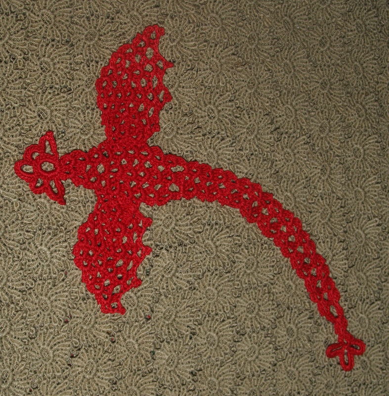 Crochet Dragon Bookmark or Motif