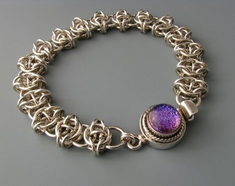 Chainmaille Tutorial for Japanese Wave by WolfstoneJewelry on Etsy