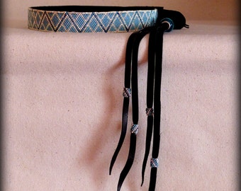 Western Cowboy Hat Band Peyote Stitch Delica beads and