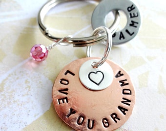 CARPE DIEM Hand Stamped Washer Key Chain by MetalExpressions